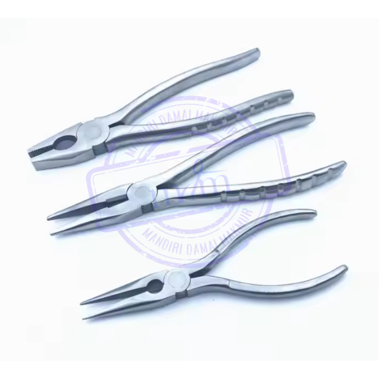 Jual Orthopedics Flat Nose Pliers With Serrated Jaws Bone Forceps ...