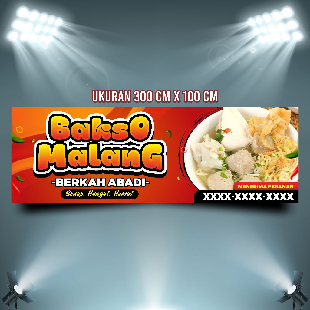 Jual Spanduk Banner Bakso Malang 3x1m | Desain Menarik untuk Warung ...