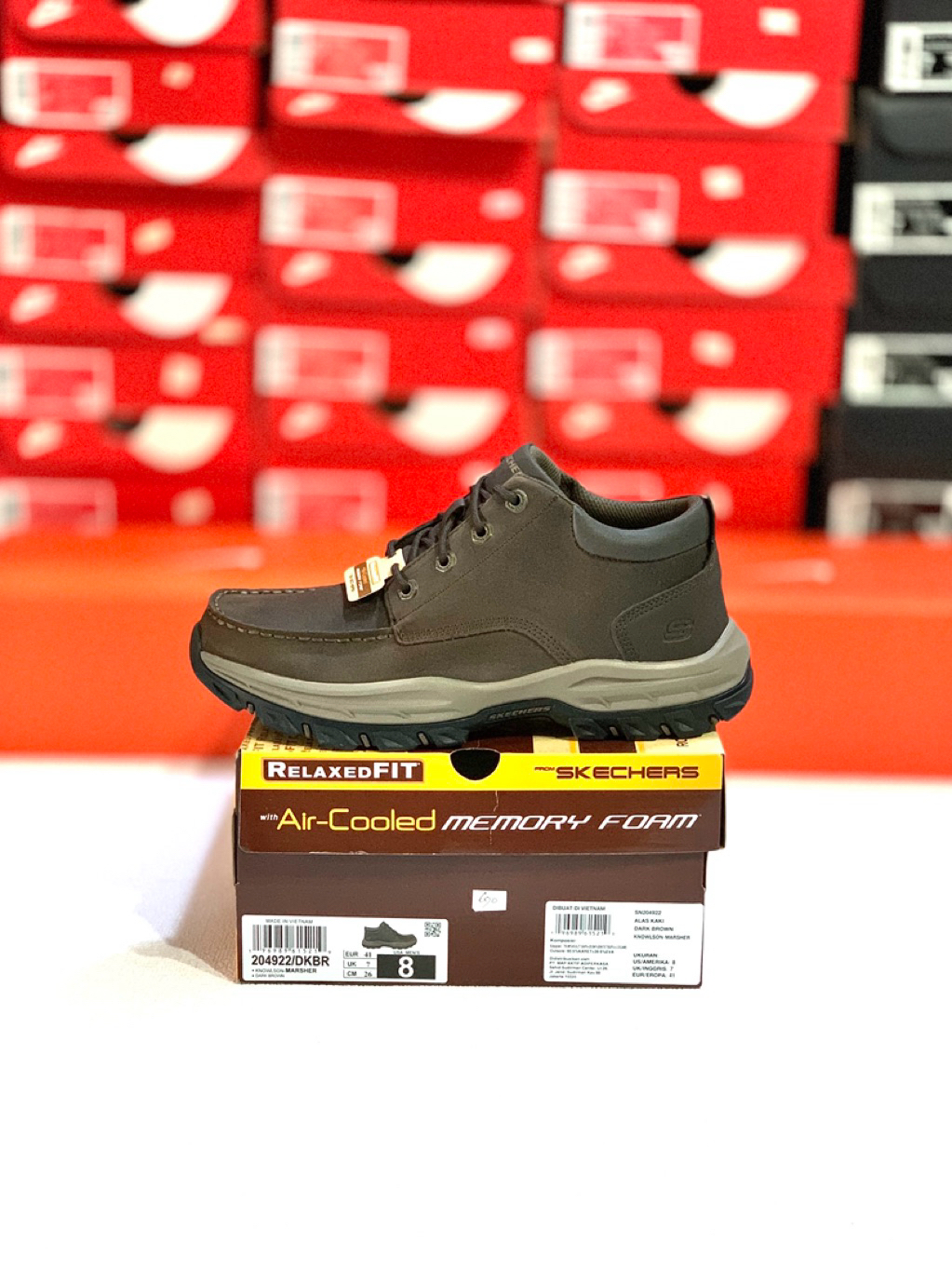 Jual SKECHERS KNOWLSON MARSHER 204922/DKBR DARK BROWN ORIGINAL 100% PT ...