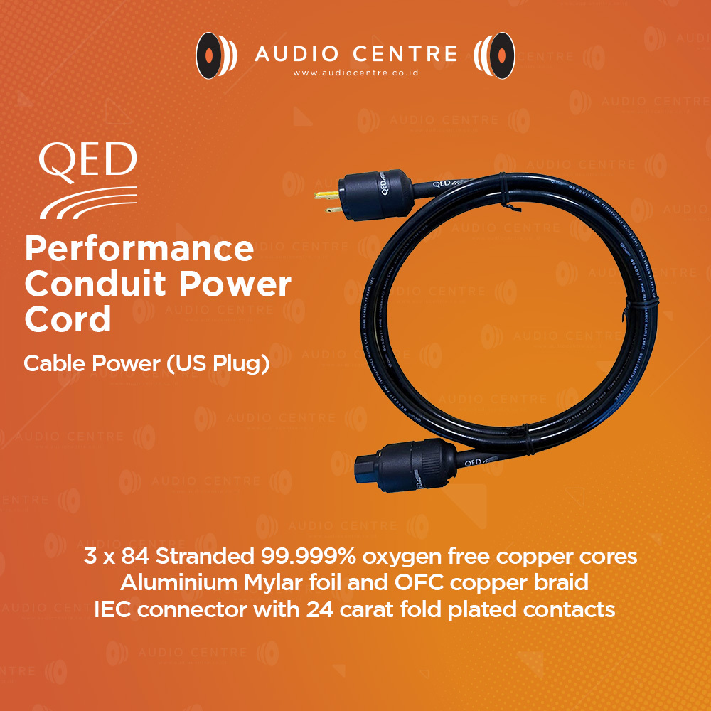 Jual QED Performance Conduit Power Cord Cable US Plug - 2m | Shopee ...