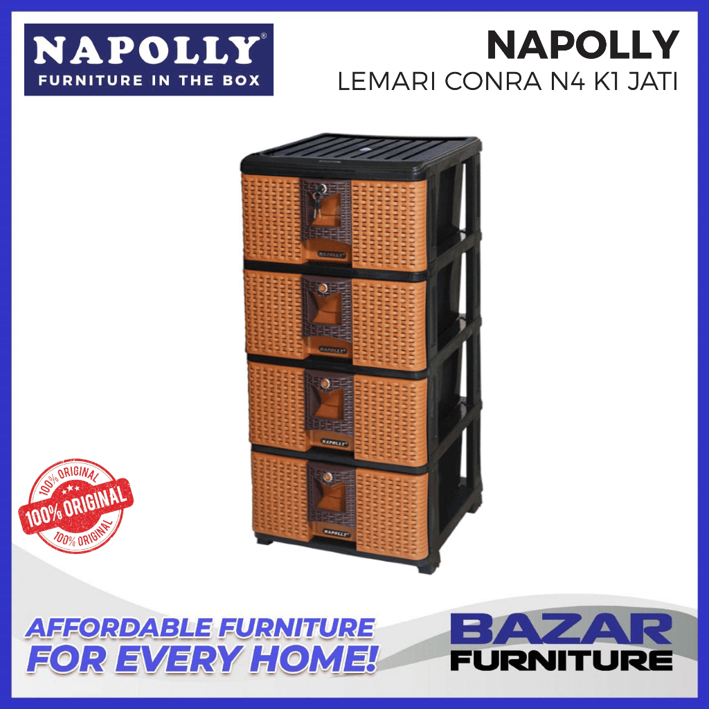 Jual Napolly – Lemari Conra N4 K1 ConraN4K1 Jati Rak Laci Drawer ...