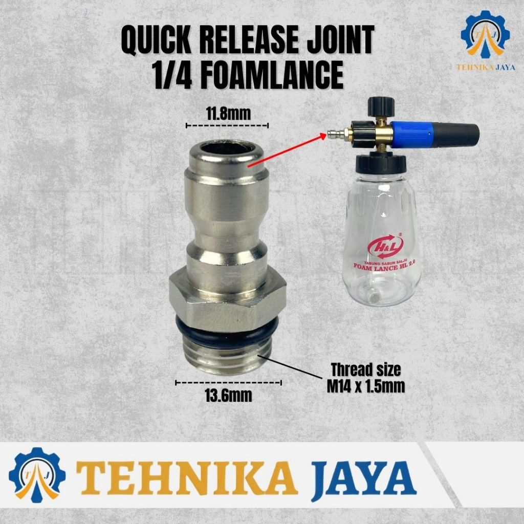Jual Quick Release Drat Foam Lance 1/4 | Shopee Indonesia