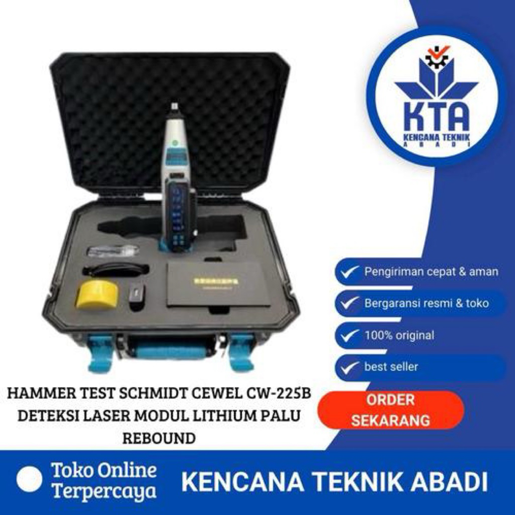 Jual Hammer Test Schmidt Cewel CW-225B Deteksi Laser Modul Lithium Palu ...