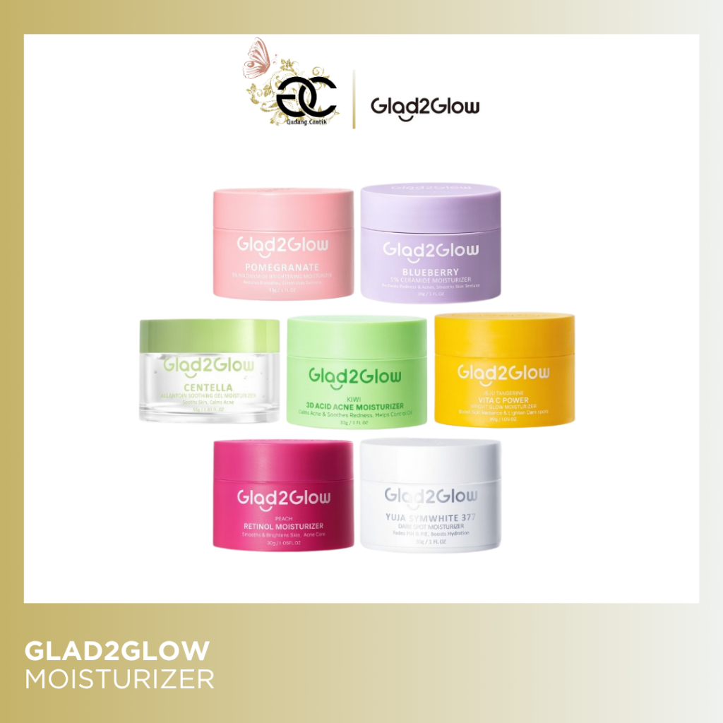 Jual Moisturizer Glad2glow - Moisturizer G2g - Pelembab Wajah Glad2glow ...