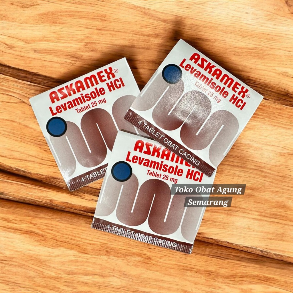 Jual Askamex Levamisole (1Strip Isi 4 Tablet). Obat Cacing Untuk Dewasa ...