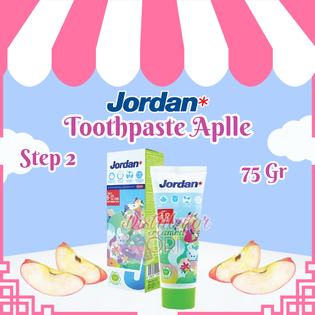 Jual Jordan Oral Care Kids Toothpaste Green Apple 6-12 Tahun 75gr ...