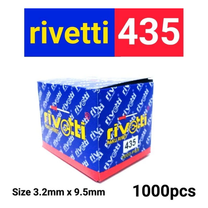 Jual Paku Rivet Rivetti 435 Size 3,2x9,5mm 1 kotak isi 1000pcs / Paku ...
