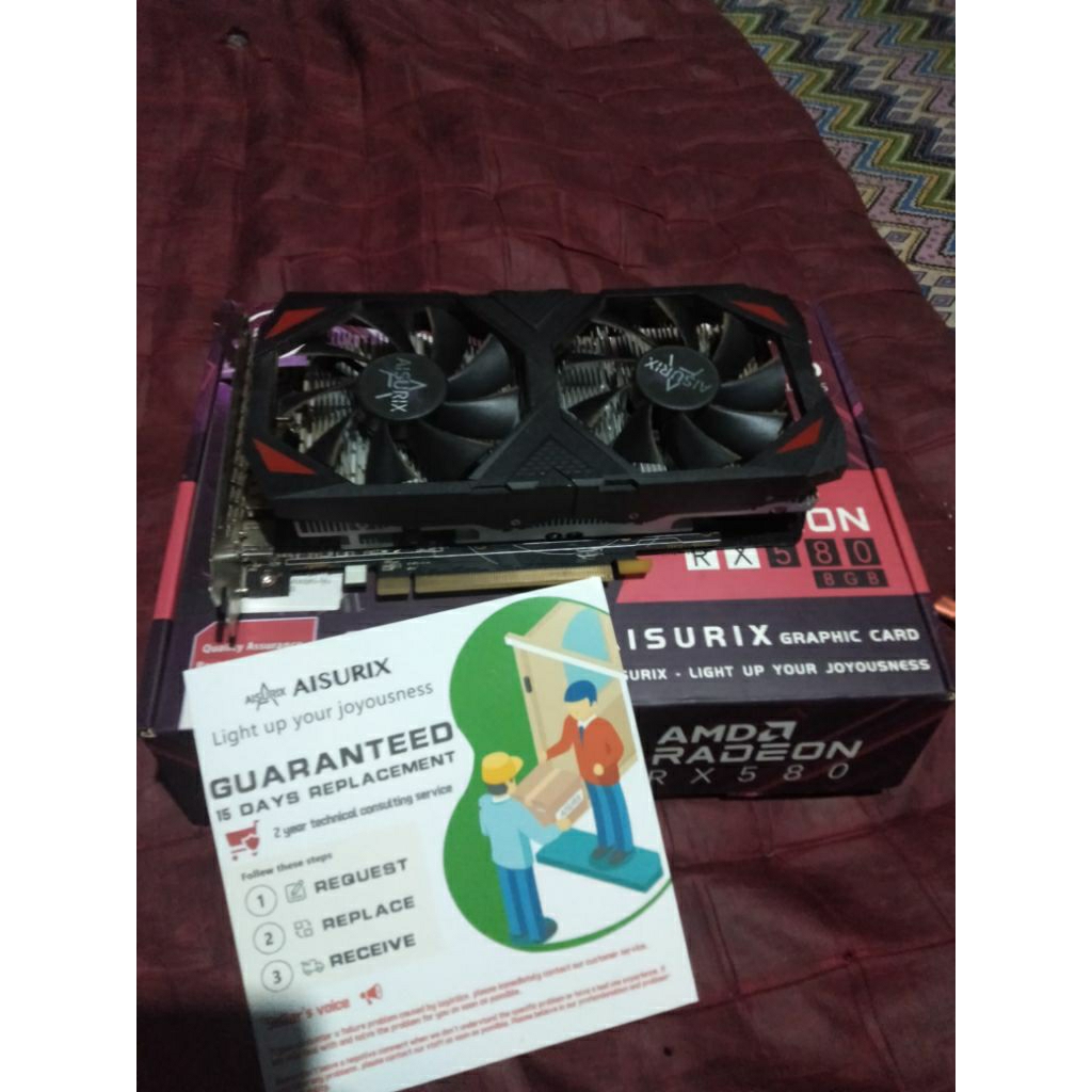 Jual VGA CARD AMD RX580 AISURIX 8GB GDDR5 ( LIKE NEW ) | Shopee Indonesia