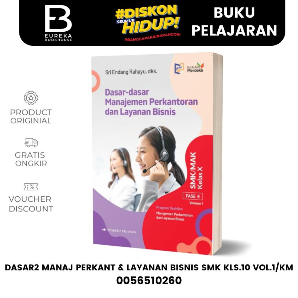 Jual ERLANGGA - DASAR-DASAR MANAJEMEN PERKANTORAN & LAYANAN BISNIS SMK/MAK KELAS X KURIKULUM ...