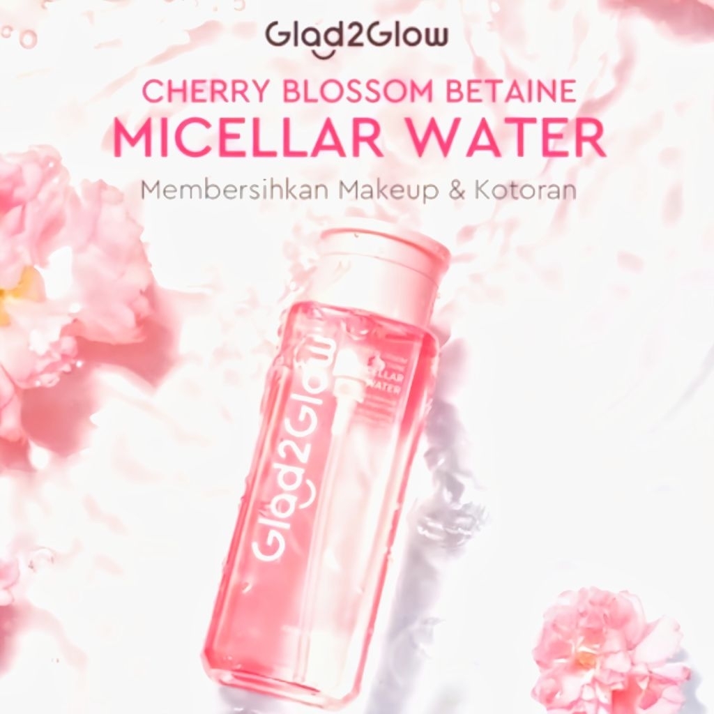 Jual Glad2glow Micellar Water Cherry Blossom 130mL | Shopee Indonesia