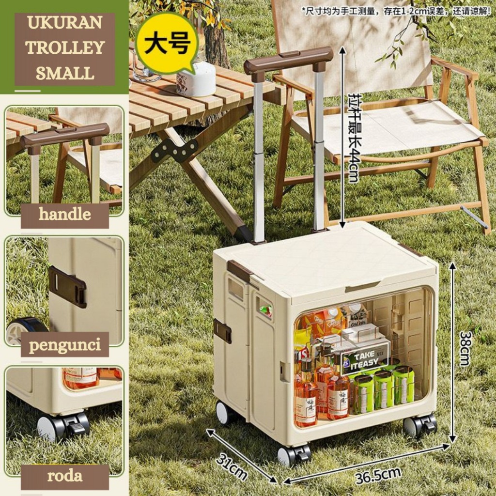 Jual Alby Mart Troli Lipat Plastik dengan Roda Box Lipat Multifungsi ...