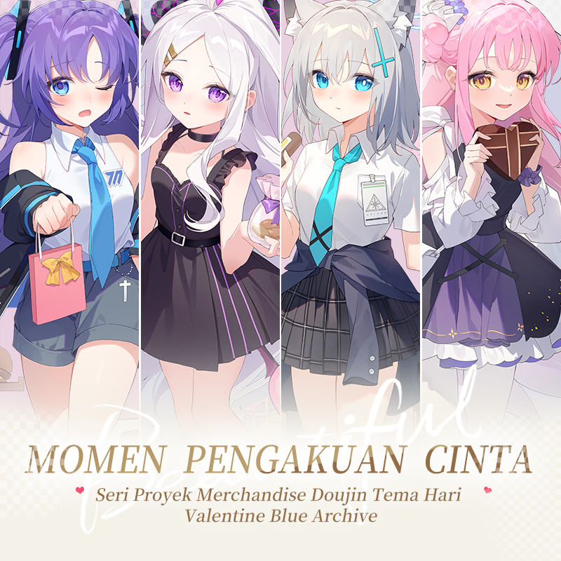 Jual Merch Blue Archive : Valentine Day -Momen Pengakuan Cinta - Shiroko/Hina/Mika/Yuuka Kartu ...