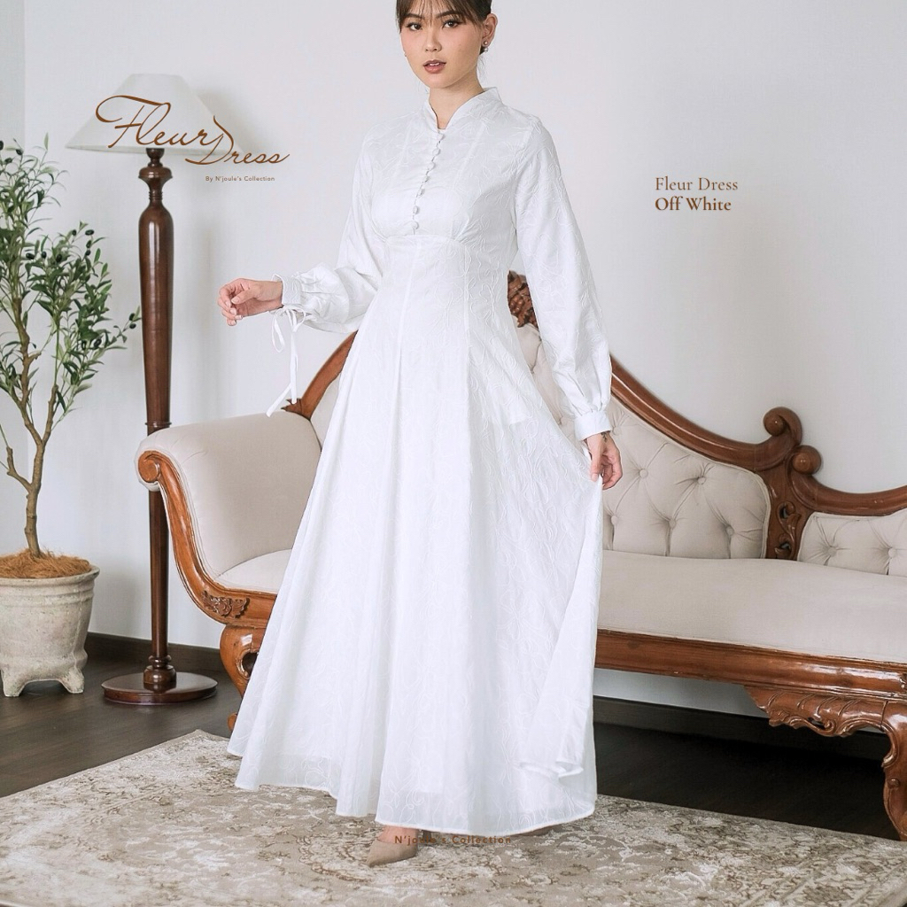 Jual Fleur Dress by N’joule’s Collection - Classic Dress - Dress Raya ...