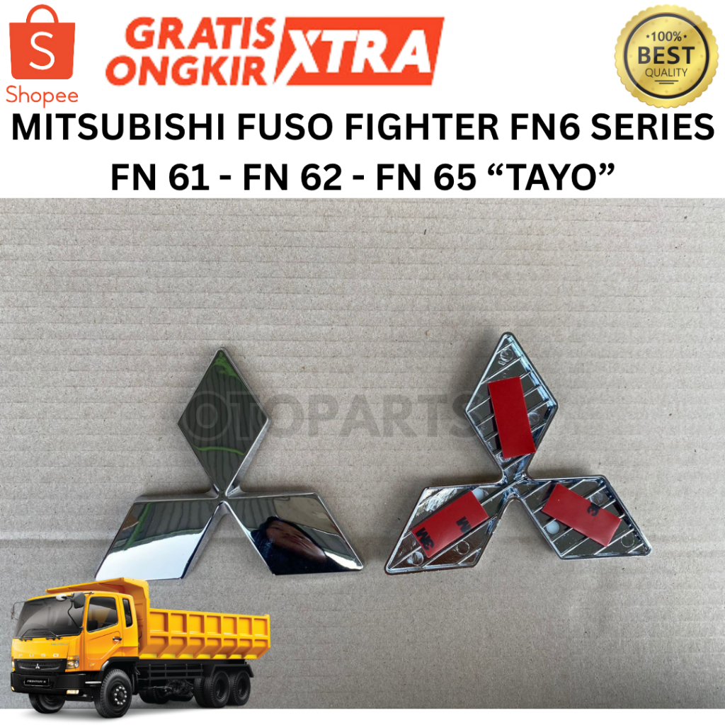 Jual LOGO EMBLEM MARK SEGI TIGA BERLIAN KTB MITSUBISHI FUSO FIGHTER X ...