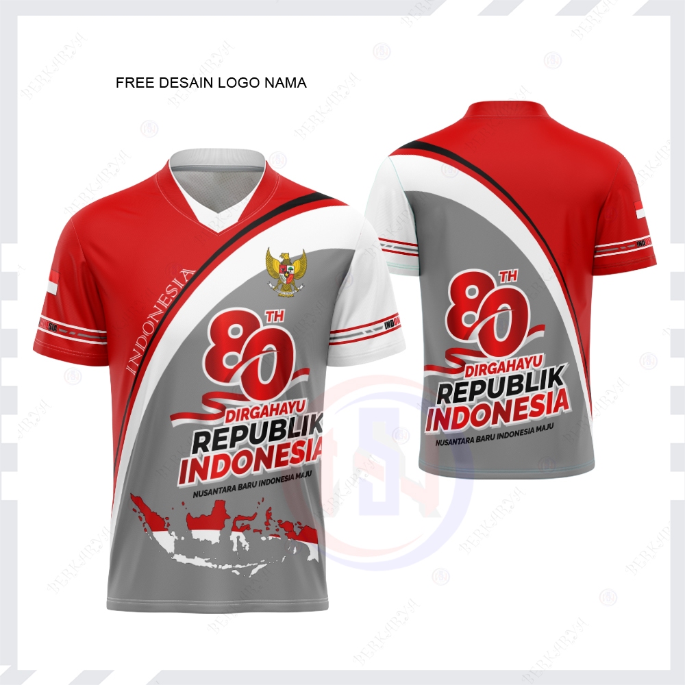 Jual KAOS JERSEY 17 AGUSTUS HUT RI 80 / BAJU 17 AGUSTUS JERSEY KAOS PANITIA HUT RI KE-80 ...