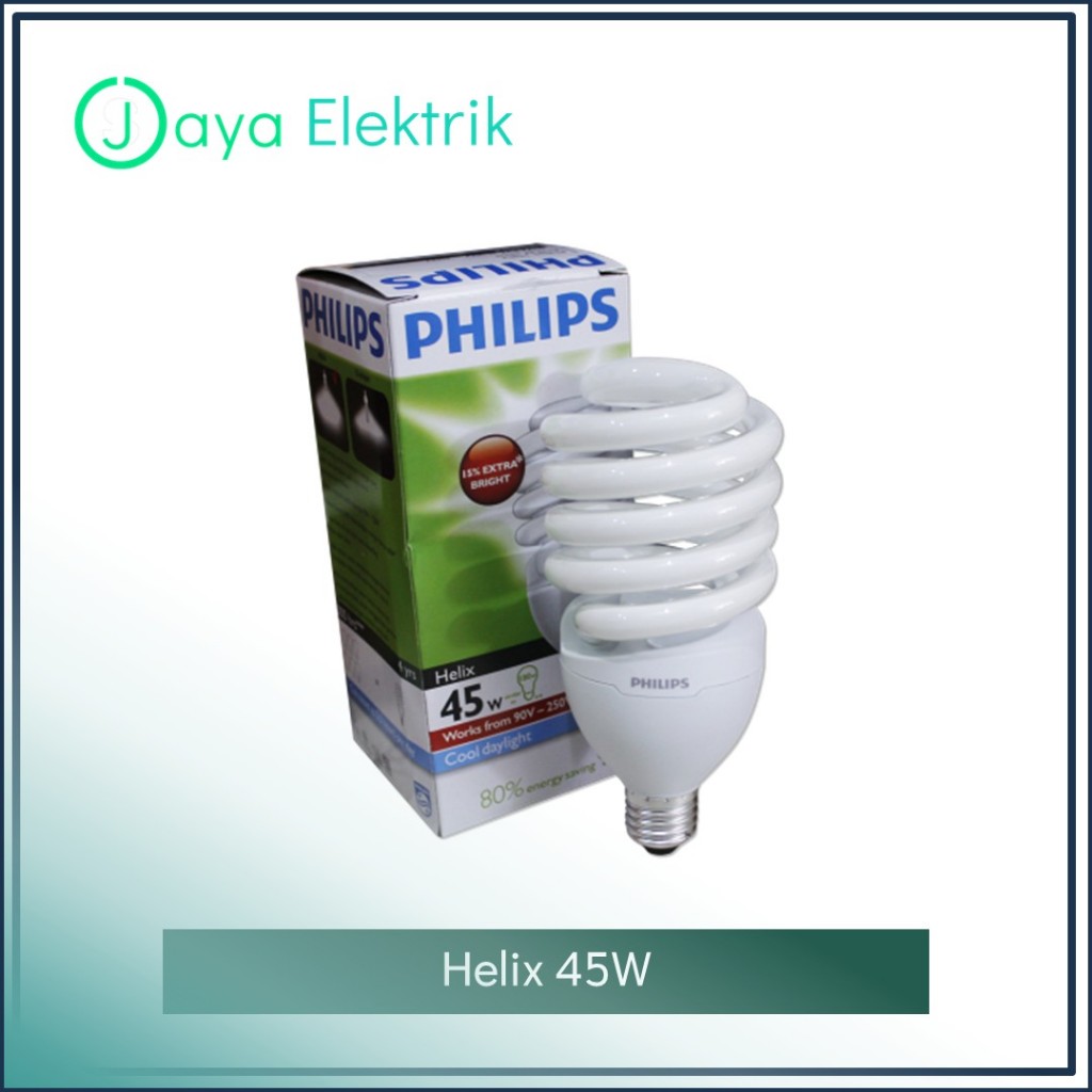 Jual Lampu Philips Helix 45W 45 Watt Putih E27 - Lampu Spiral Tornado 45 W 45Watt Hemat Energi ...