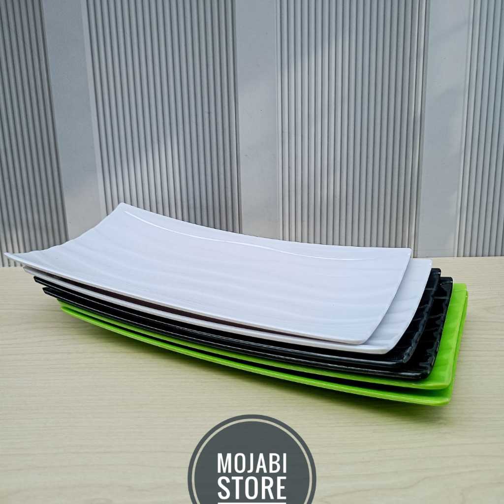 Jual 6 PCS PIRING SUSHI MELAMIN ULIR PERSEGI LEBAR 26 CM MODEL PERSEGI ...