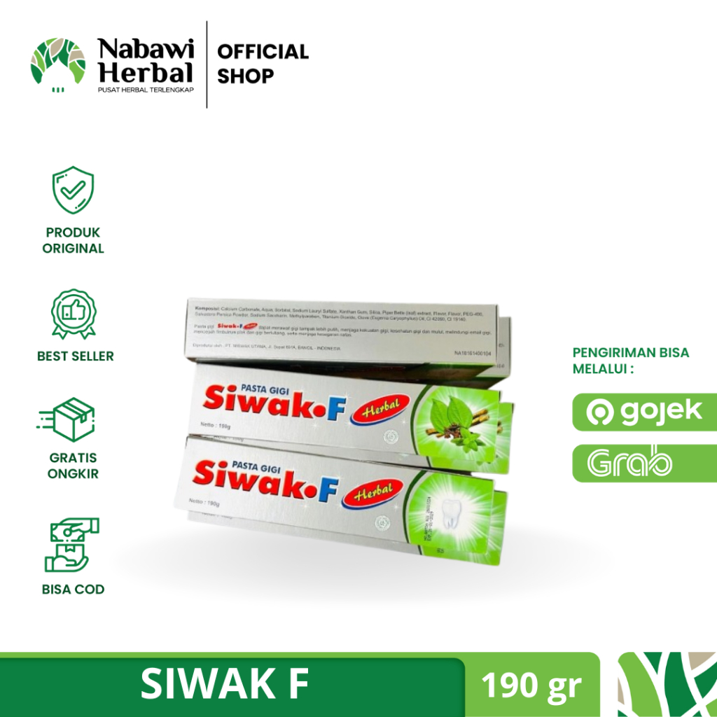 Jual SIWAK F - Pasta Gigi Siwak Free Fluoride 190gram (KEMASAN BARU ...