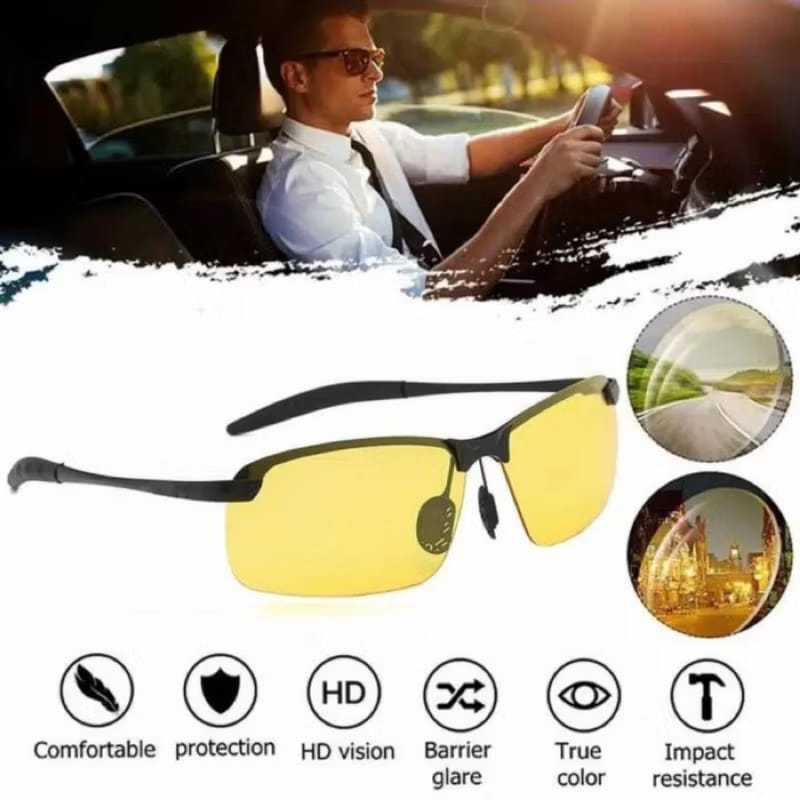 Jual RST Kacamata Polarized Night Vision Anti Silau Siang Dan Malam | Shopee Indonesia