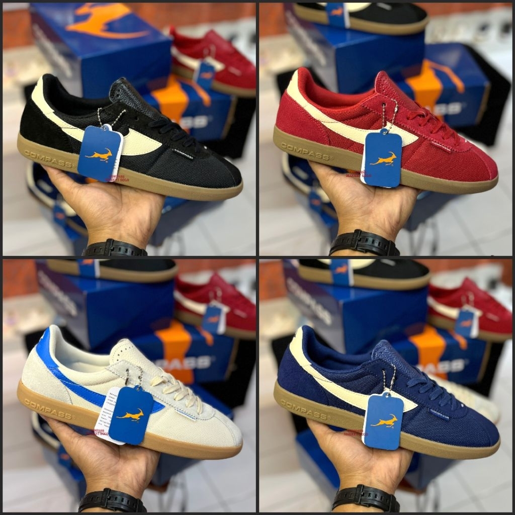 Jual [ORIGINAL] SEPATU COMPASS TRIBUNE BLACK GUM | WHITE BLUE | RED GUM ...