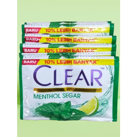 Jual SHAMPO CLEAR MENTHOL SEGAR 10ML X 12 SACHET | Shopee Indonesia
