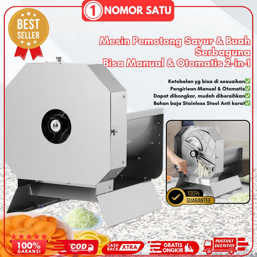 Jual Mesin Potong Pengiris Sayur Multifungsi Listrik Otomatis Slicer Machine | Shopee Indonesia