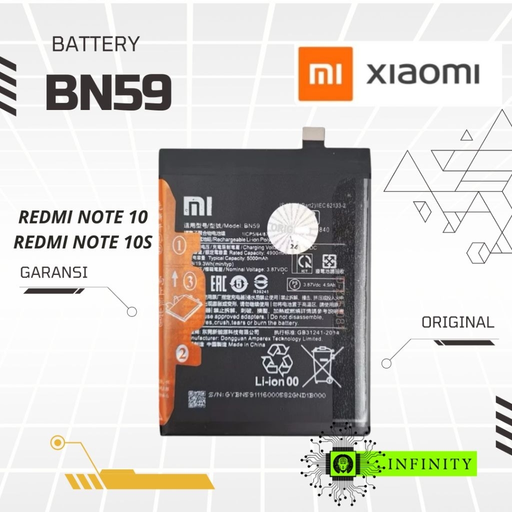 Jual Baterai Batre Xiaomi Redmi Note 10 Battery BN59 Xiaomi Redmi Note ...