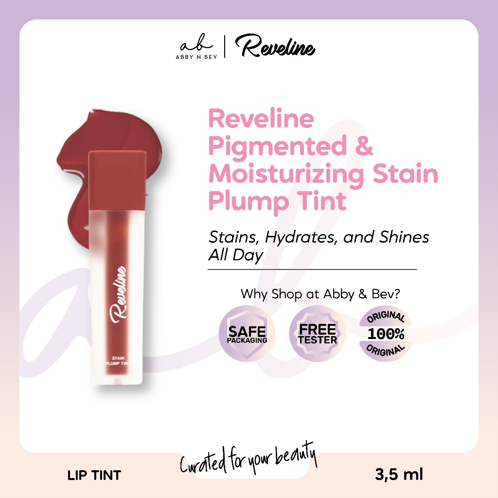 Jual AB - Reveline Stain Plump Tint [3.5ml]/Lip Tint dengan Tekstur ...