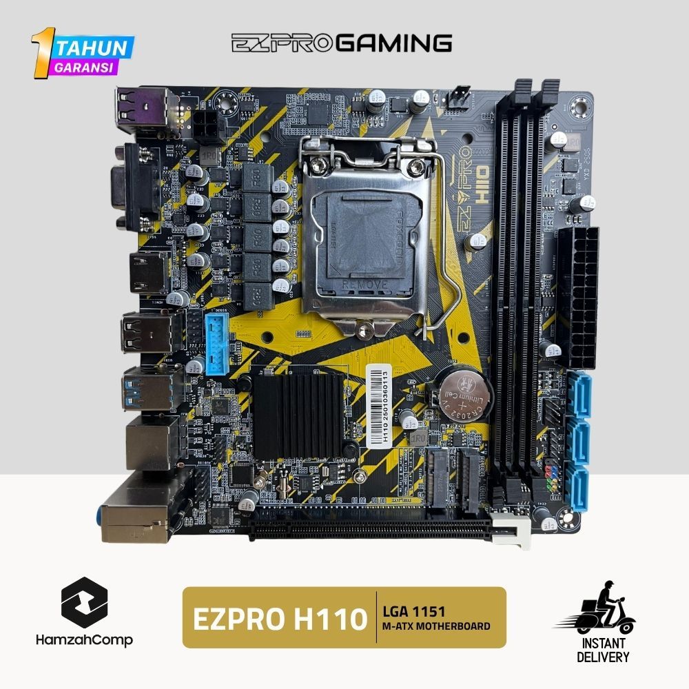 Jual Motherboard H110 NVME Socket LGA 1151 MATX Motherboard Ezpro ...