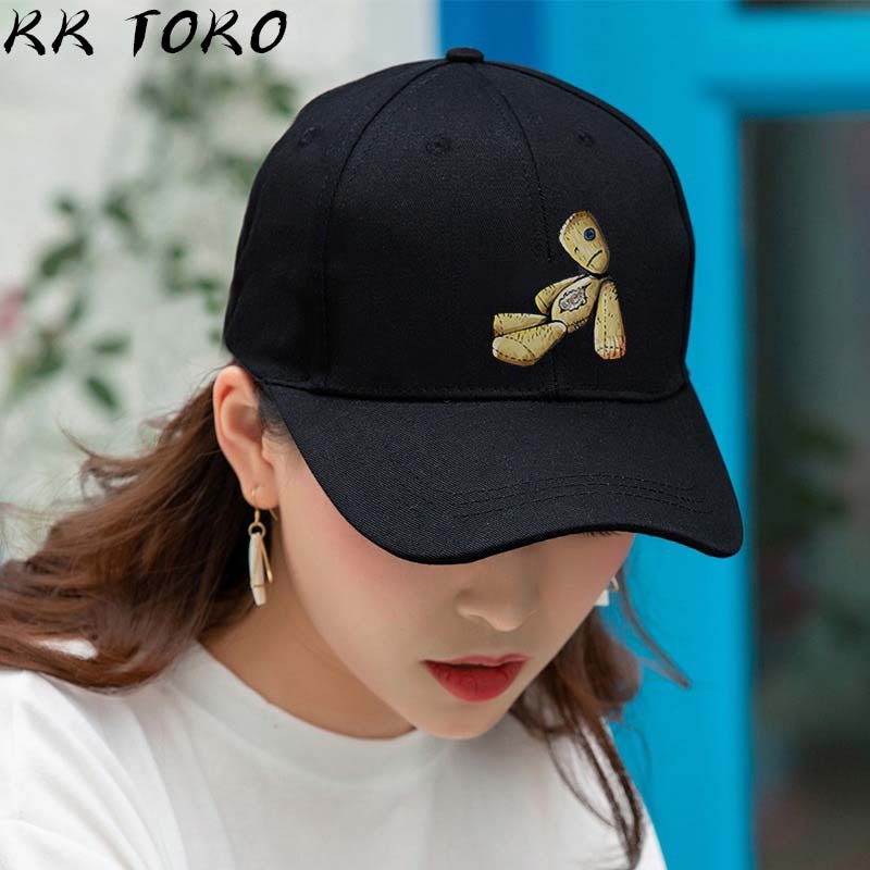 Jual KK TOKO Topi Bisbol Motif Kartun Groot Warna Hitam Topi Gaya ...