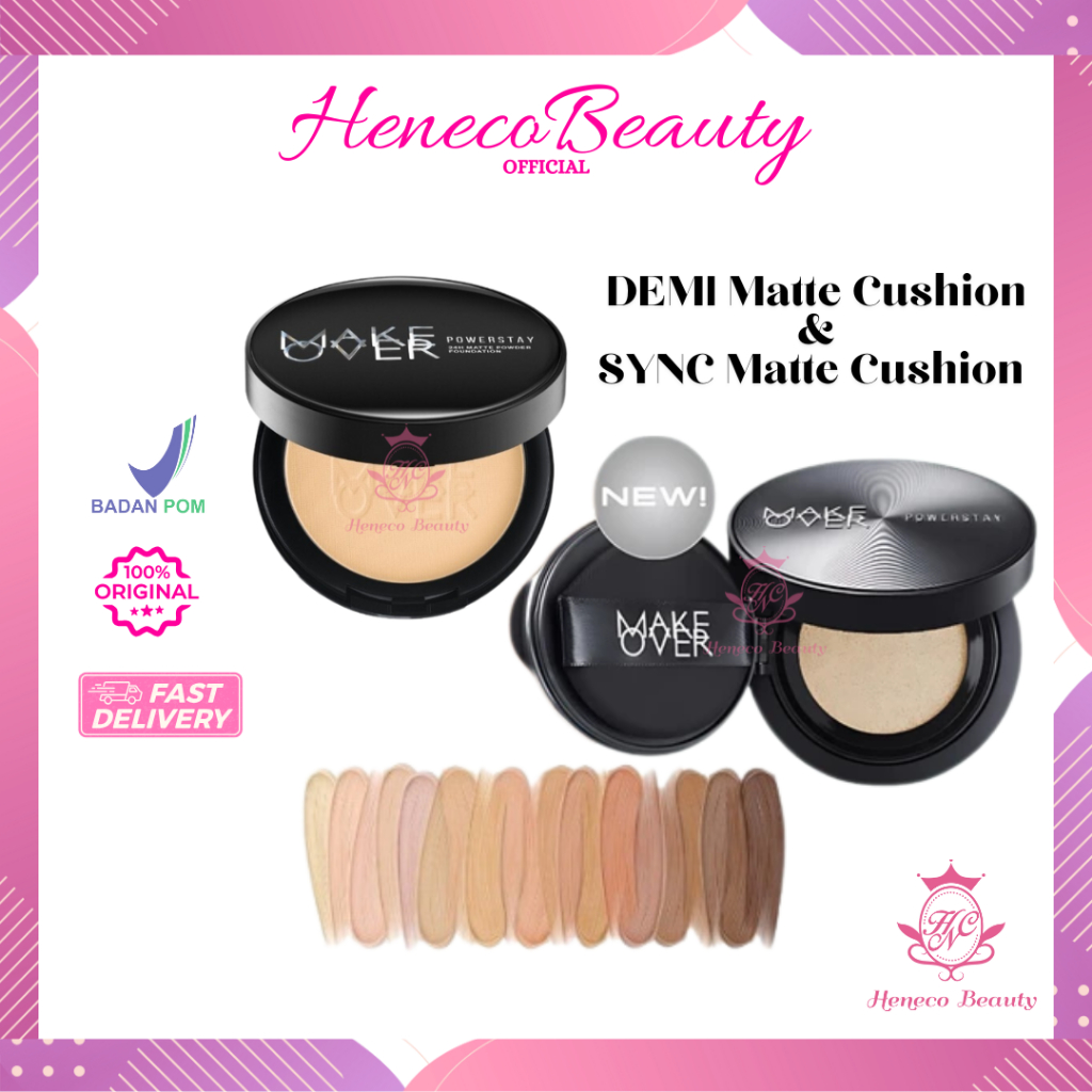Jual MAKE OVER Powerstay Sync Matte Cover Cushion 15gr - Matte High ...