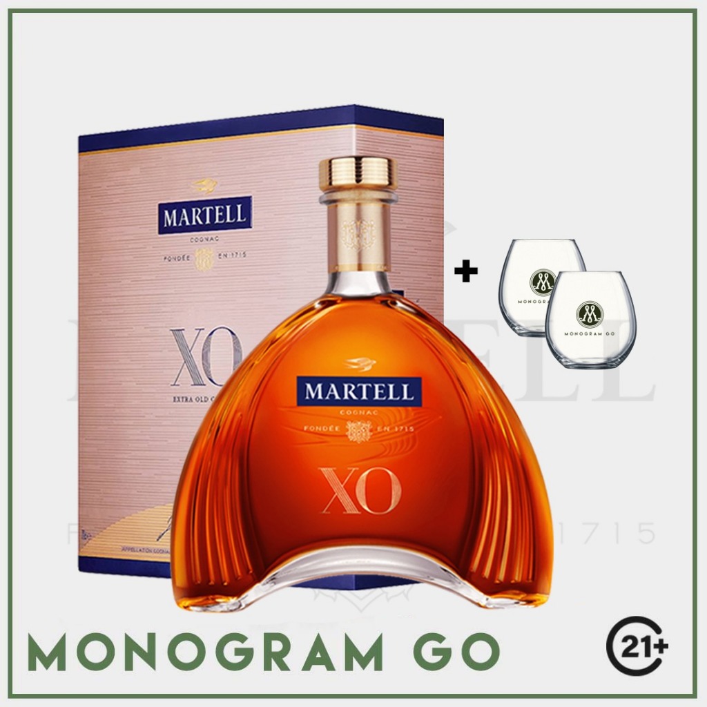 Jual MARTELL XO Extra Old Cognac 700ml FREE 2 Tuscany Glass | Shopee ...