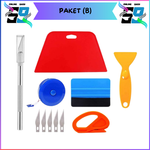 Jual Full Set Alat Pasang Stiker Motor 11 Pcs Alat Untuk Memasang ...