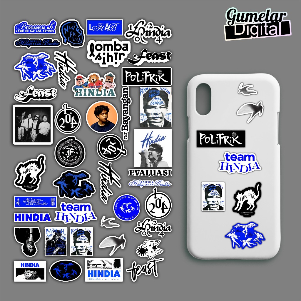 Jual STIKER PACK 40PCS HINDIA FEAST ARTIS | STIKER PACK ANTI AIR ANTI ...