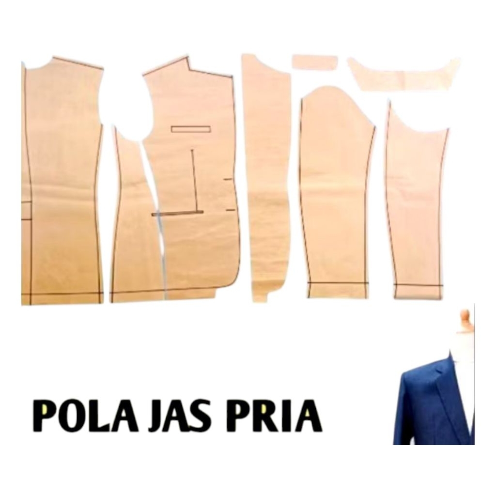 Jual POLA Instan Jas Pria Dewasa,Pola Jas Pria formal | Shopee Indonesia
