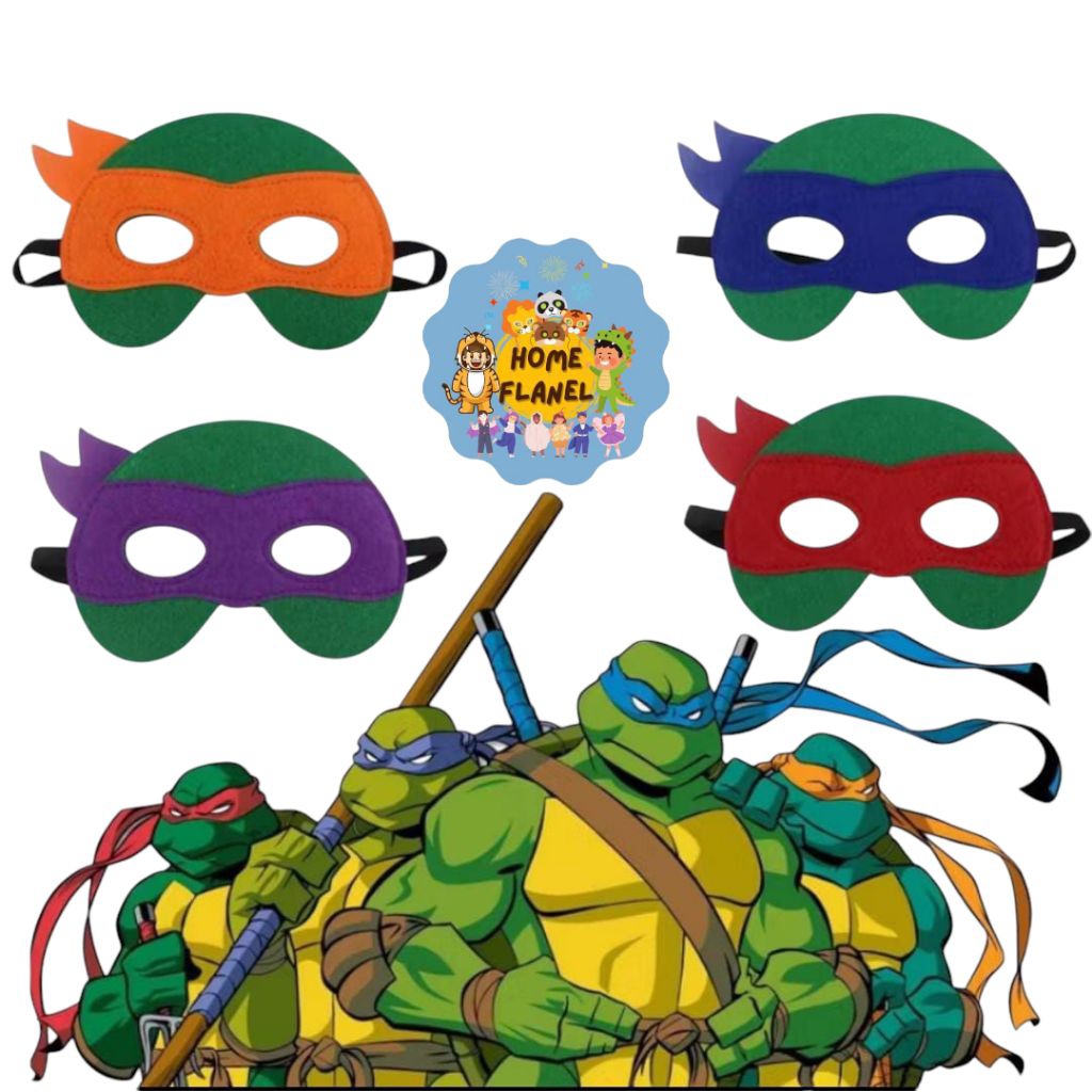 Jual Topeng Superhero Ninja Turtle Kostum Pentas Drama Teater Anak ...