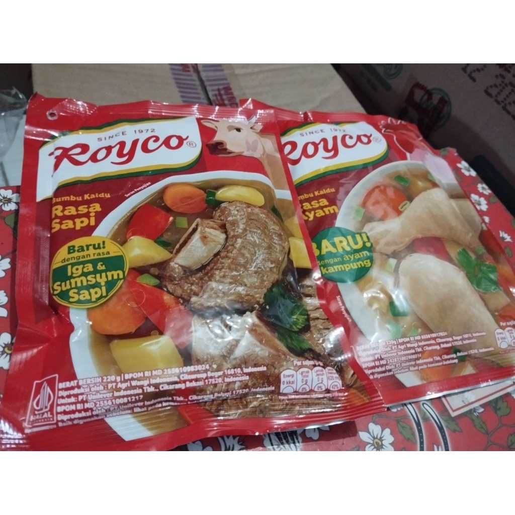Jual Royco bumbu kaldu penyedap rasa ayam dan sapi 220g | Shopee Indonesia