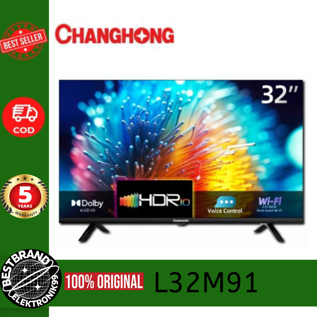 Jual CHANGHONG L32M91 LED 32 INCH GOOGLE TV HD READY 32M91 | Shopee ...