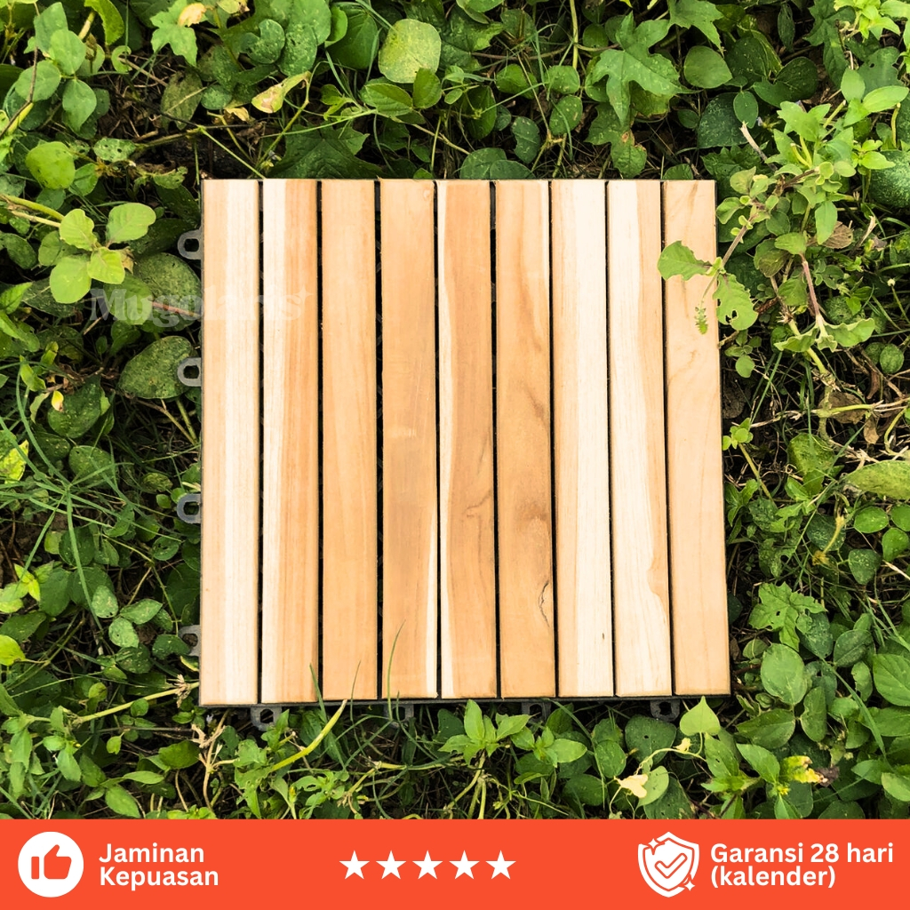Jual Lantai Dek Salur Unfinish - Decking Kayu Solid Asli Mentahan Halus ...
