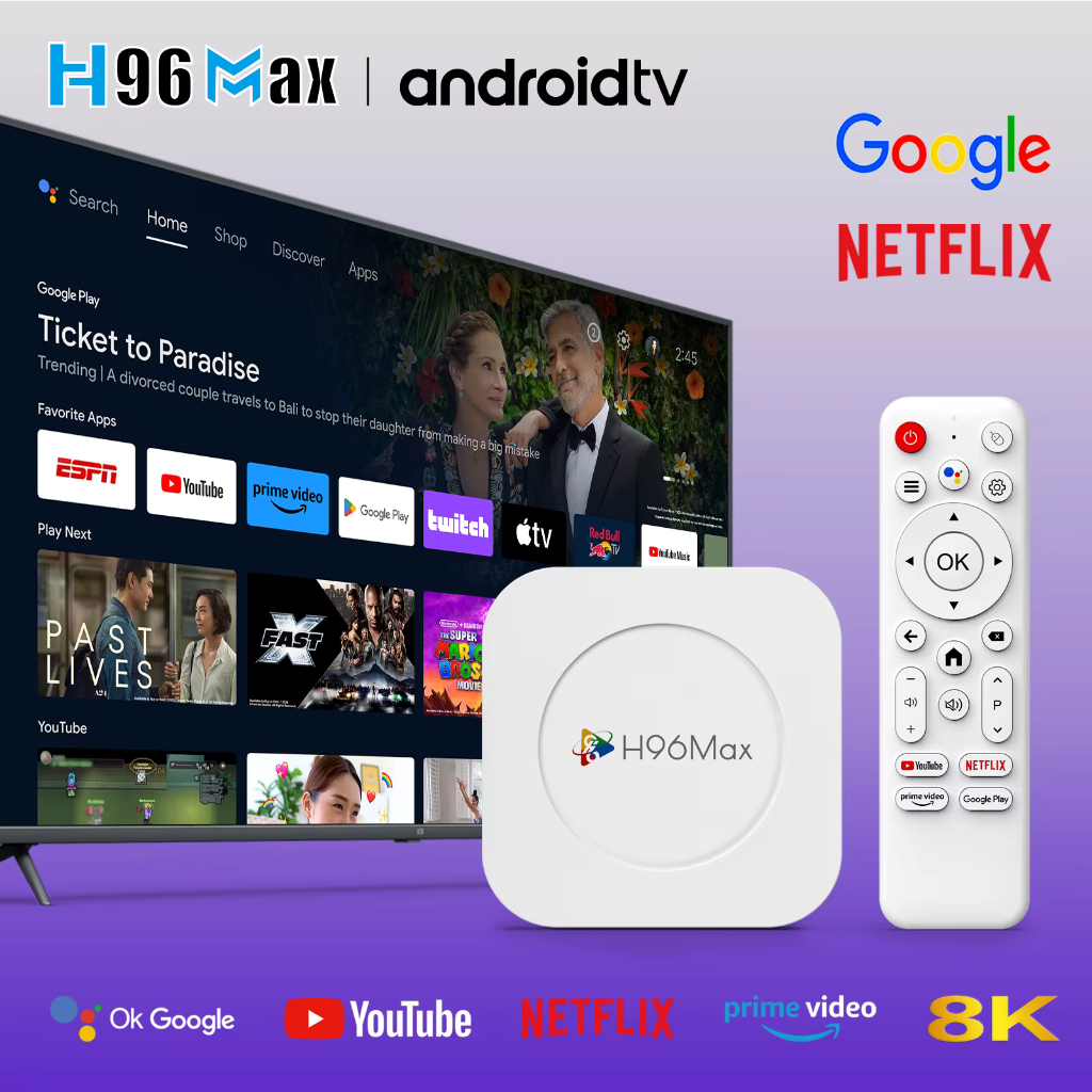 Jual Android TV Box H96 Max M1 Plus, STB Android 14 RK3528 Quad Core ...