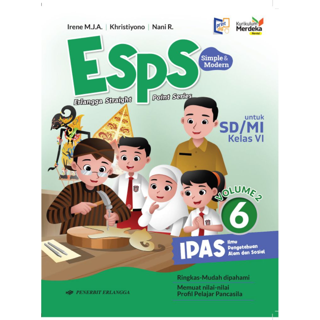 Jual BUKU ESPS IPAS KELAS 6 VI SD VOLUME 2 ERLANGGA KURIKULUM MERDEKA | Shopee Indonesia