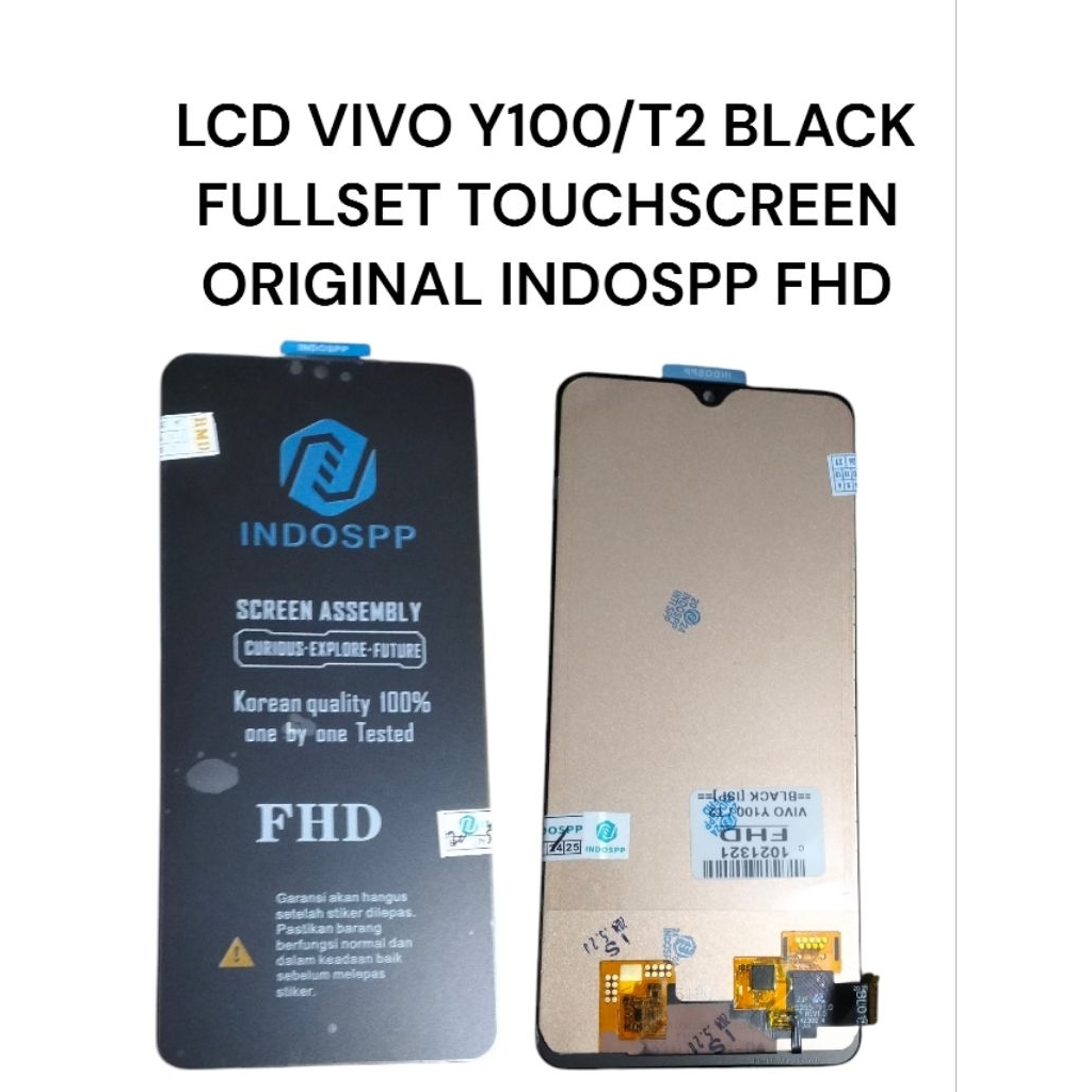 Jual LCD VIVO Y100/T2 BLACK FULLSET TOUCHSCREEN ORIGINAL INDOSPP FHD ...