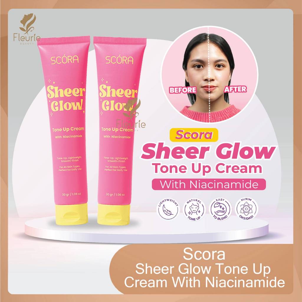 Jual Scora Sheer Glow Tone Up Cream With Niacinamide 30gr - Krim ...