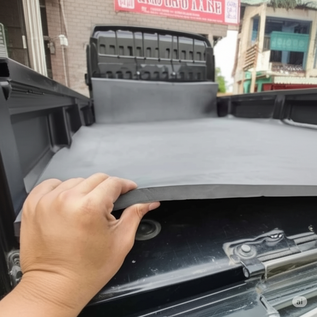 Jual KARPET ALAS BAK MOBIL PICK UP TEBAL 6MM MOTIF GARIS NEW CARRY 8MM ...