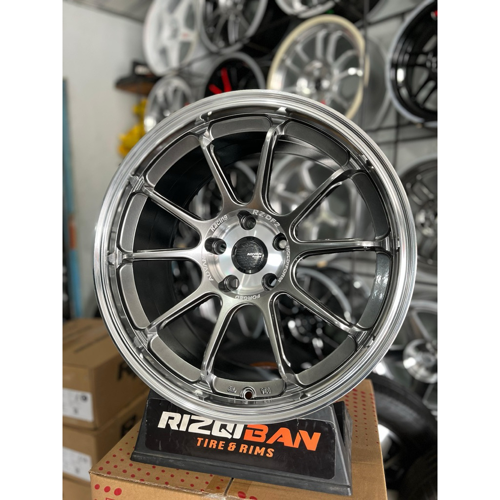 Jual velg advan RZ DF2 r18 hyper black lip polish pcd 5x114 lebar 9,5 kondisi baru | Shopee ...