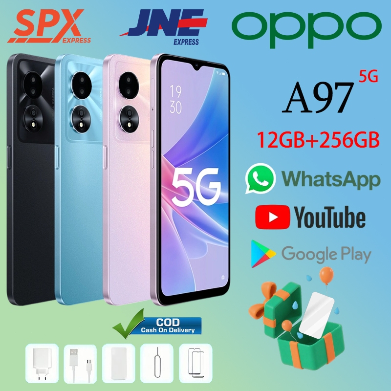Jual 【NEW】HP OPPO A97 Ram 12GB + 256GB Smartphone 5G LET 6.58 inch Dual SIM 48MP+8MP Handphone ...