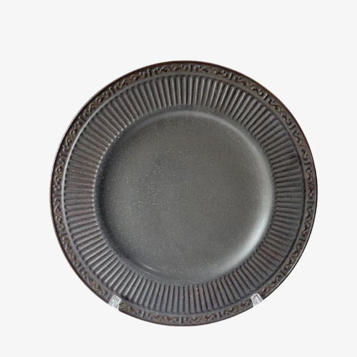 Jual Hommeceramics | Piring Besar Hitam 27 cm | Piring Makan | Piring ...