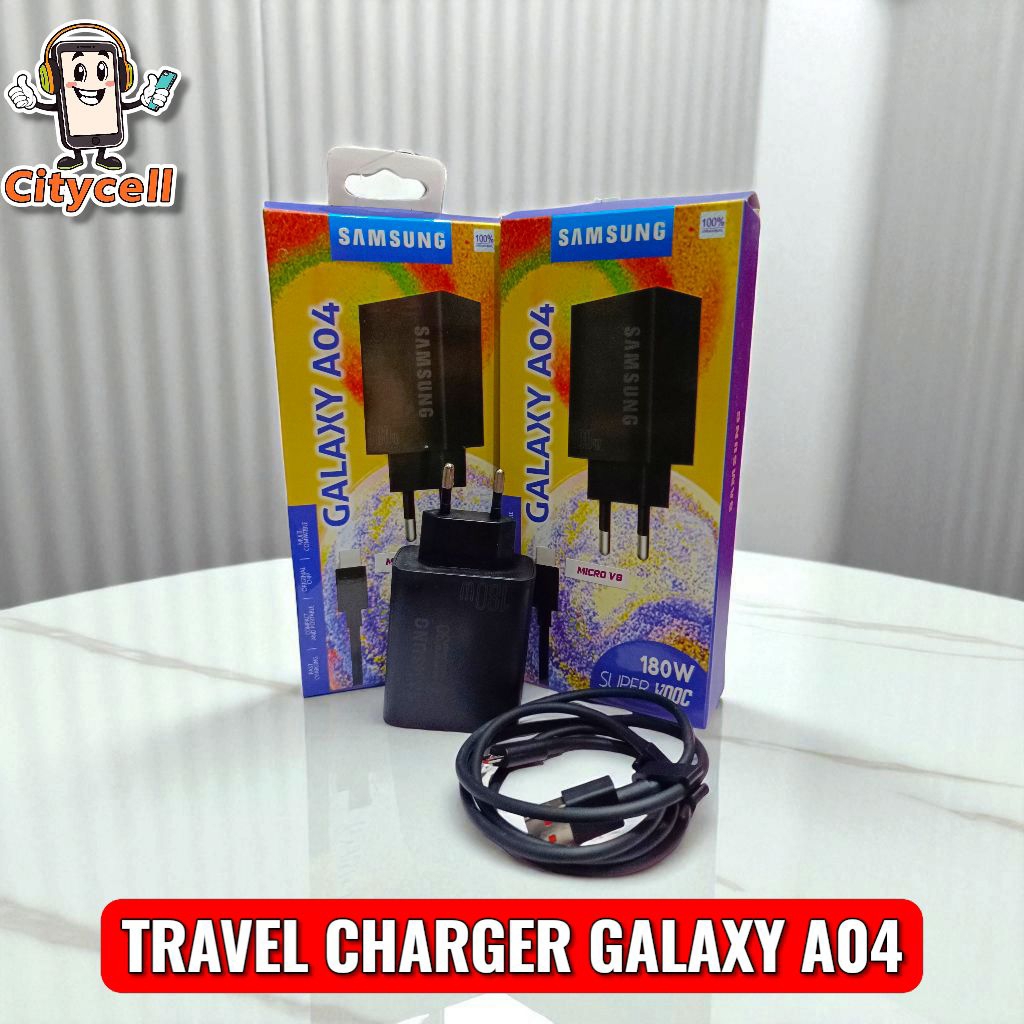 Jual Charger Samsung A04 black 180W For Android Dan Type c Fast Charger ...
