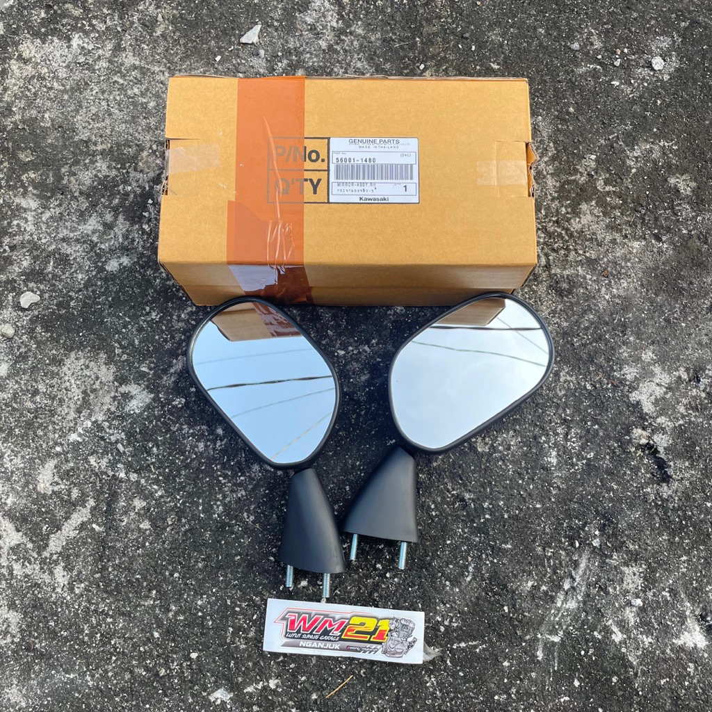 Jual KACA SPION SET KANAN KIRI MIRROR MIROR NINJA 150 RR OLD NEW ZX CBU ...