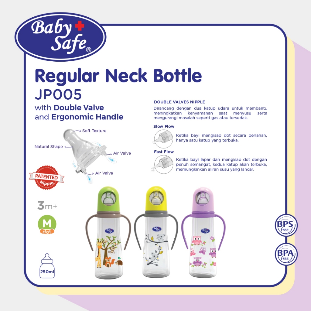 Jual Baby Safe - JP005 - Botol Susu 250 ml dengan Pegangan | Shopee ...
